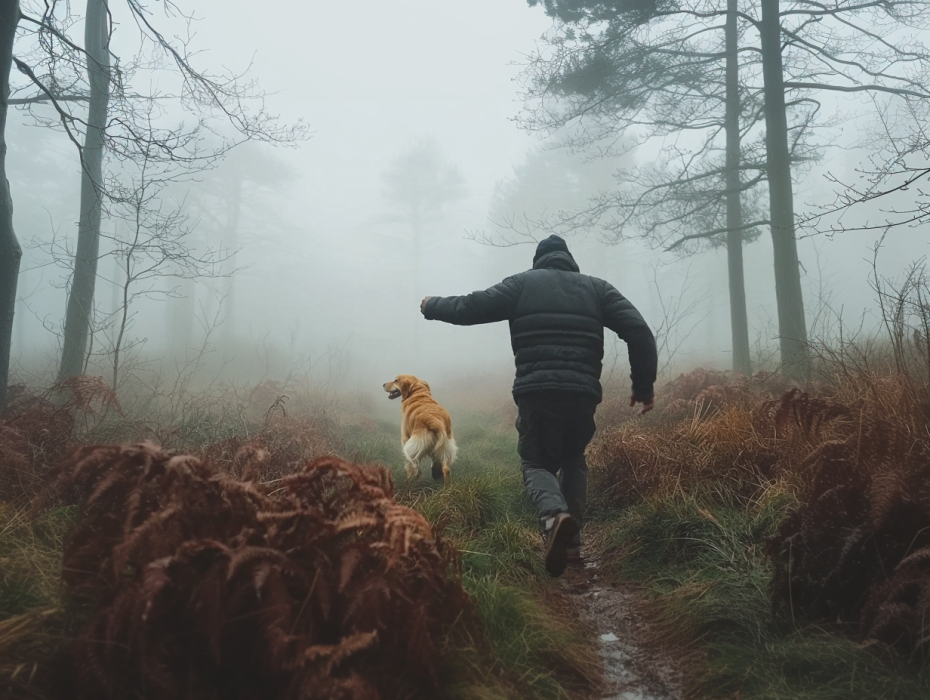 Zijn hond rende onverwacht het bos in - toen hij hem eindelijk vond ...